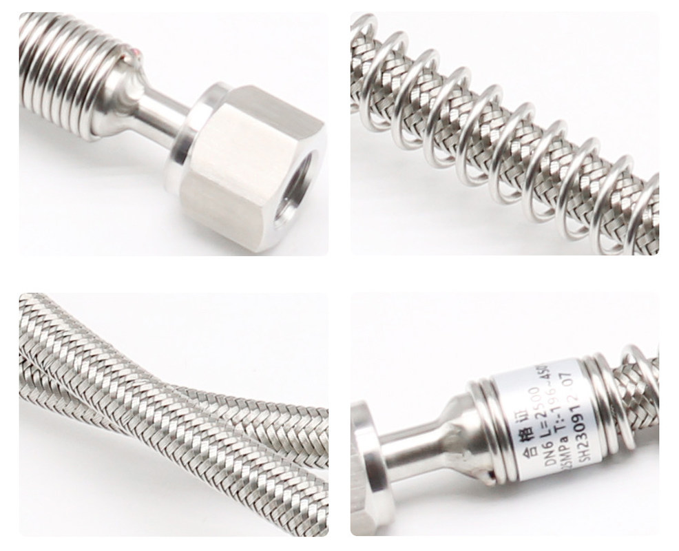 Laboratory Lines Flexible Stainless Steel Tubing 2.5m 3m Length Female ...