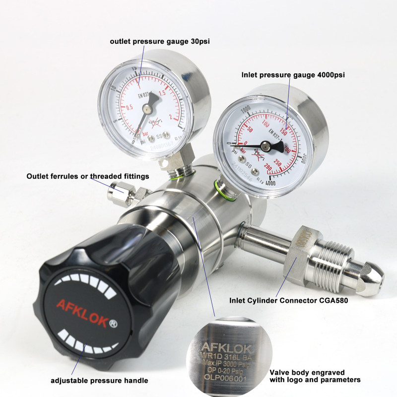 Dual Stage Pressure Regulator High Precision Stable Output for ...