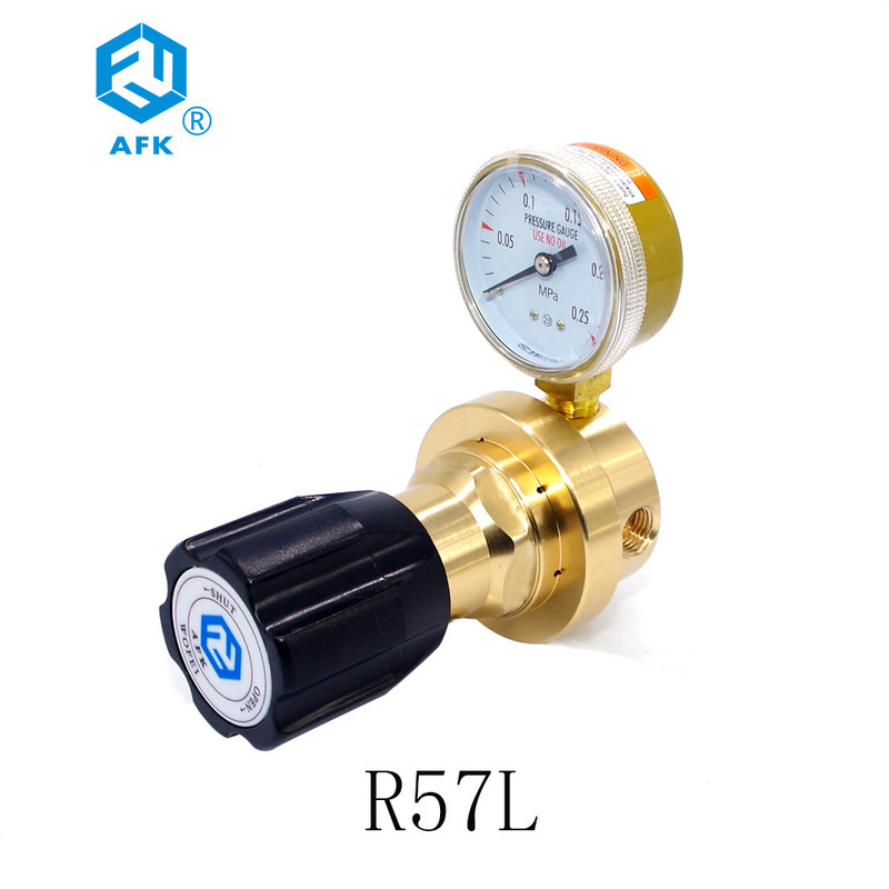 Inlet 2.5 Mpa Brass Low Pressure Oxygen Pressure Regulator with One Gauge