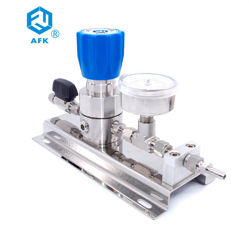 High pressure gas control panel stainless steel 316L argon gas pressure ...