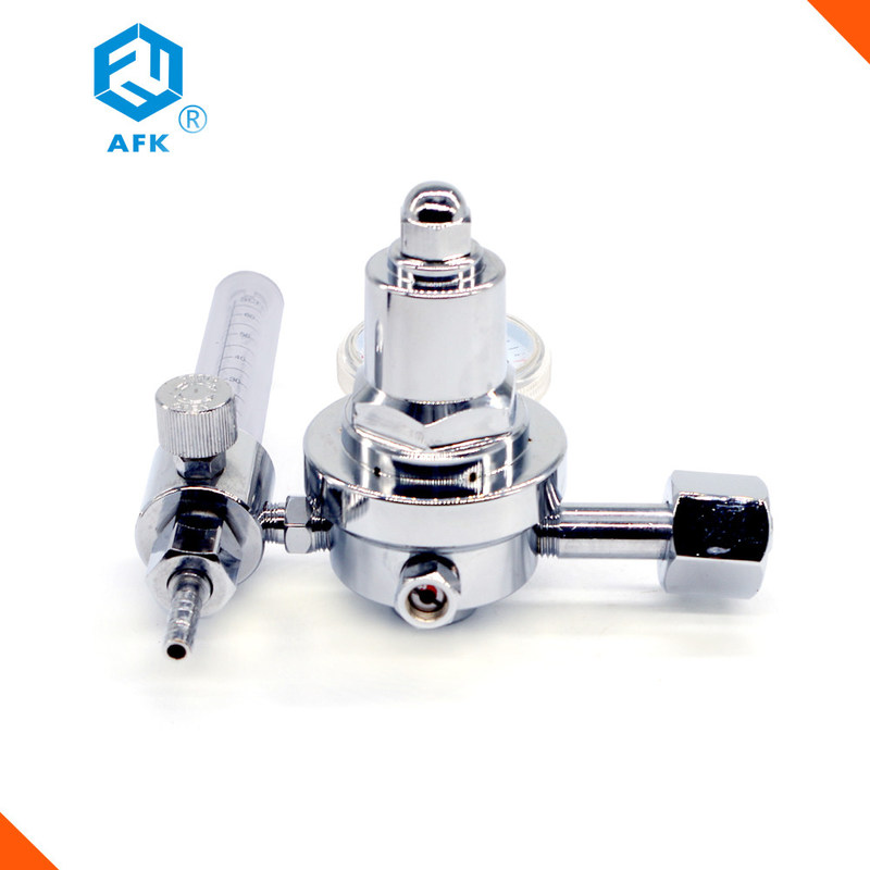 High Pressure Single Stage Brass co2 Flow Regulator with one gauge