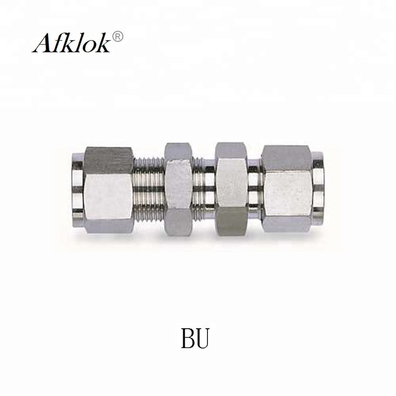 Stainless Steel 1/4" 3/8" 1/2" 3/4" bulkhead compression type tube fitting