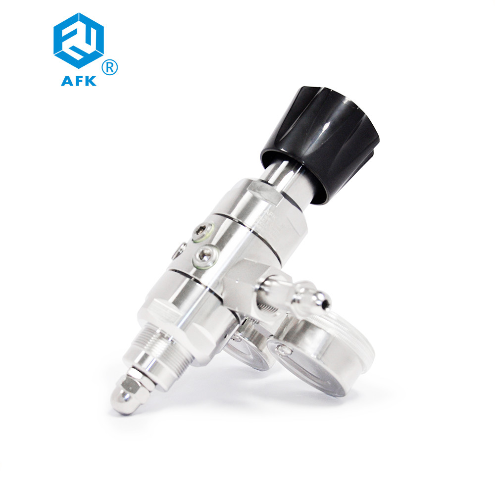 AFK SS R31 Precision Pressure Gauge Helium Gas Regulator Two Stage