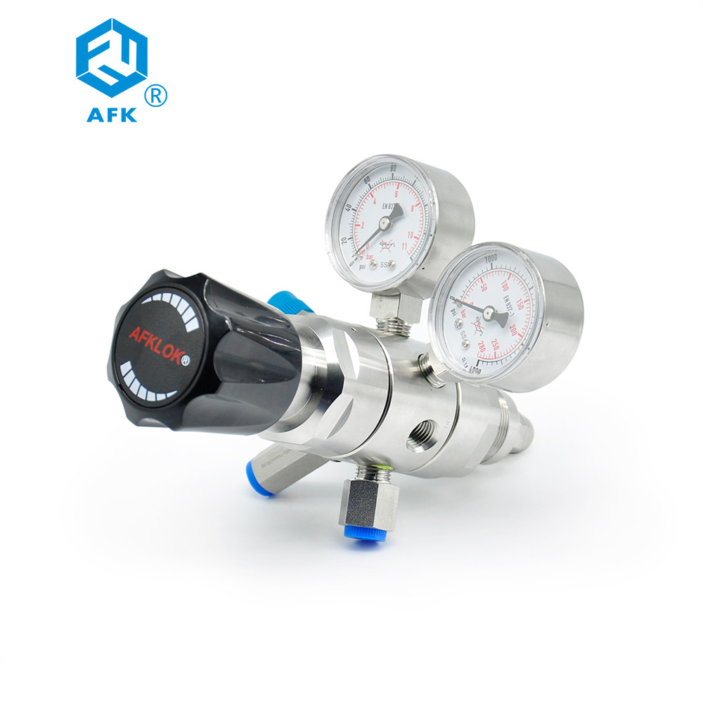 Adjustable High Pressure Dual Stage Pressure Regulator With Gauge Ball ...