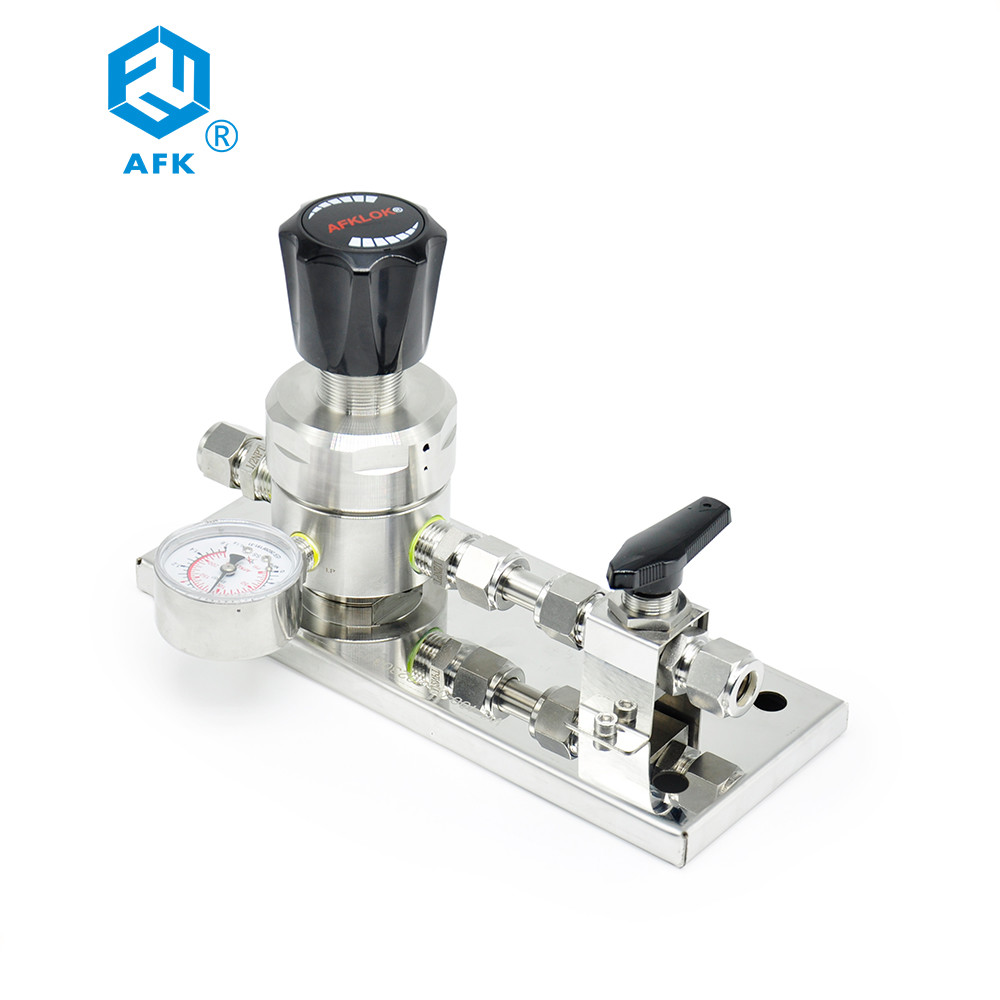 Single Gauge 1.6Mpa Stainless Steel Pressure Regulator With Panel Ball ...