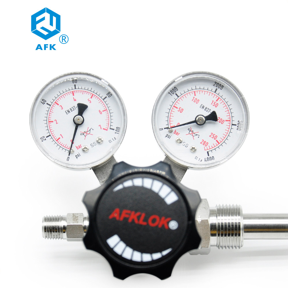 High Pressure Co2 Stainless Steel Pressure Regulator 4000psi Inlet Range