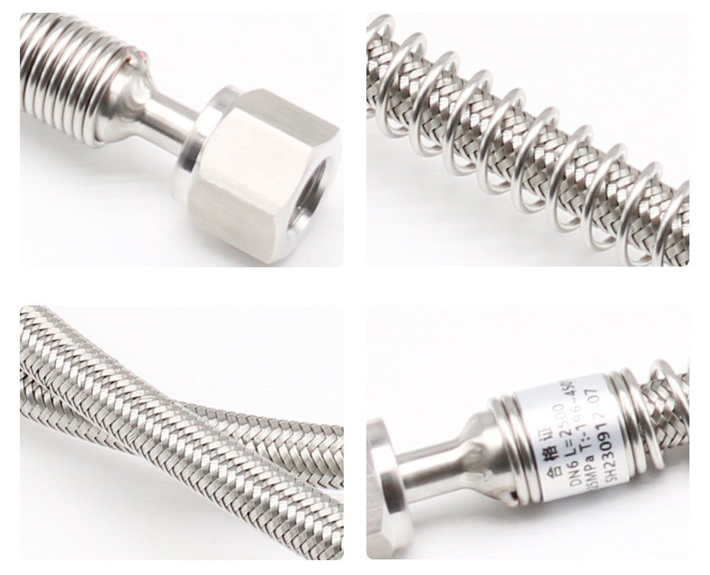 Laboratory Lines Flexible Stainless Steel Tubing 2.5m 3m Length Female ...