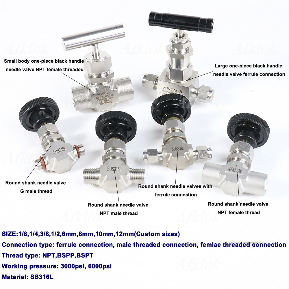Stainless Steel Needle Valve Ferrule Connection Type for ...
