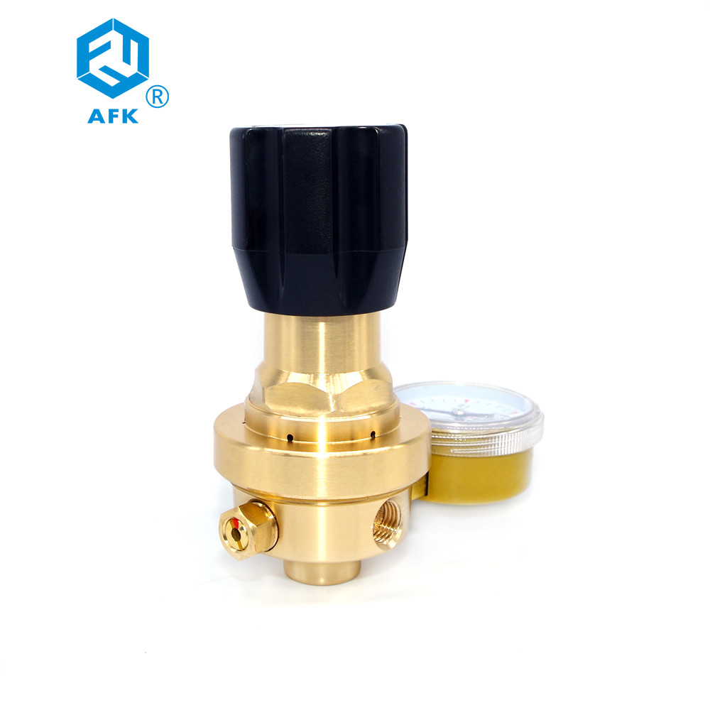 25bar Low Pressure Brass Hydrogen Gas Reducer with One Gauge