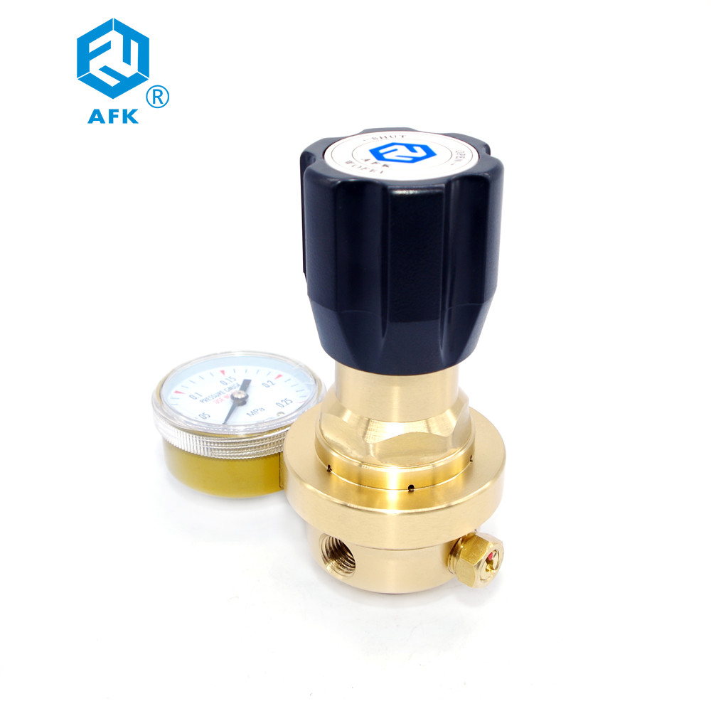 25bar Low Pressure Brass Hydrogen Gas Reducer with One Gauge