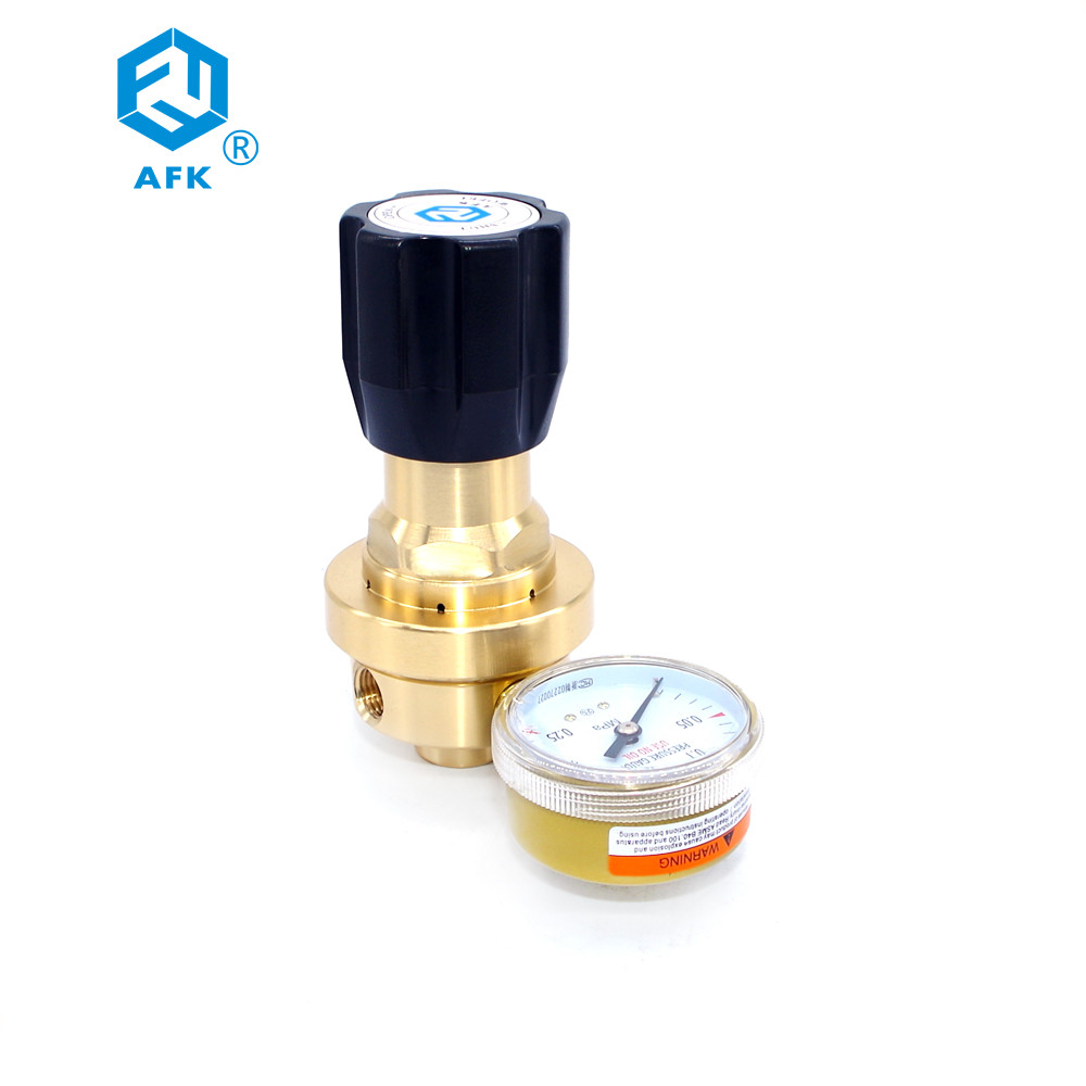 25bar Low Pressure Brass Hydrogen Gas Reducer with One Gauge