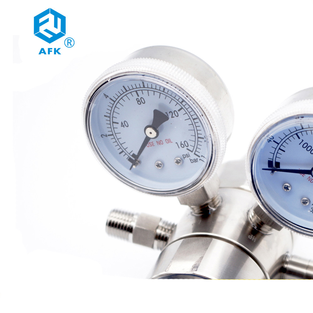 Made in China dual stage argon gas pressure regulator with compression ...