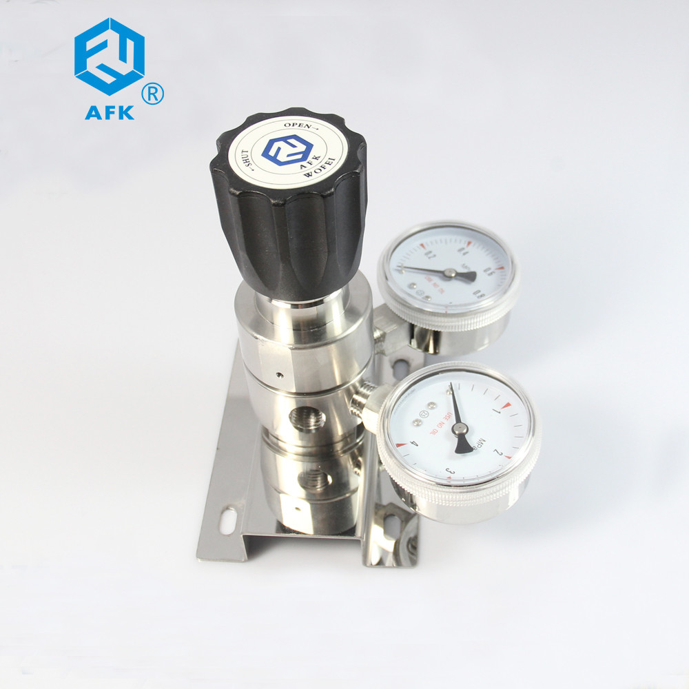 Ammonia Gas Stainless Steel Pressure Regulator With Plunger Valve Core 316L