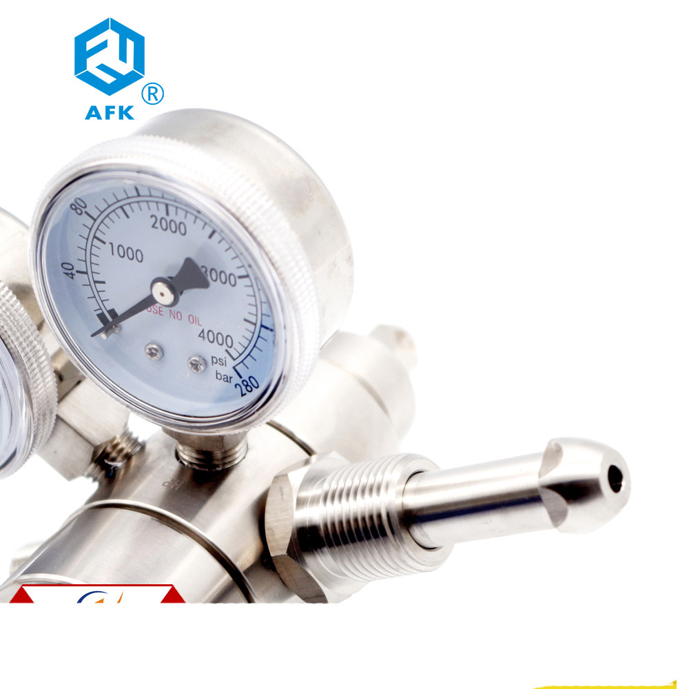316L Inlet Stainless Steel Pressure Regulator 200 Bar Two - Stage ...