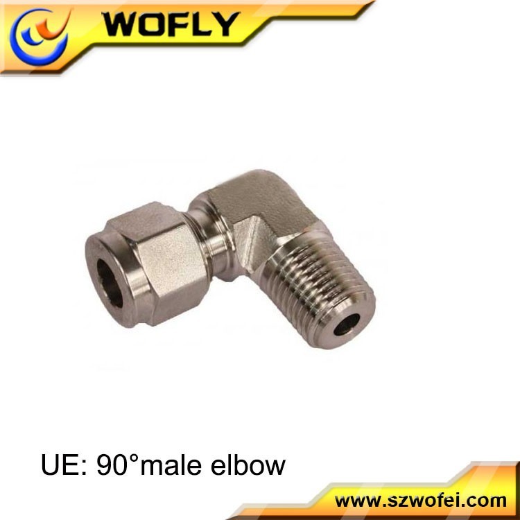 SUS316 Stainless Steel Threaded Pipe Fittings , 90 Degree Corner Hose ...