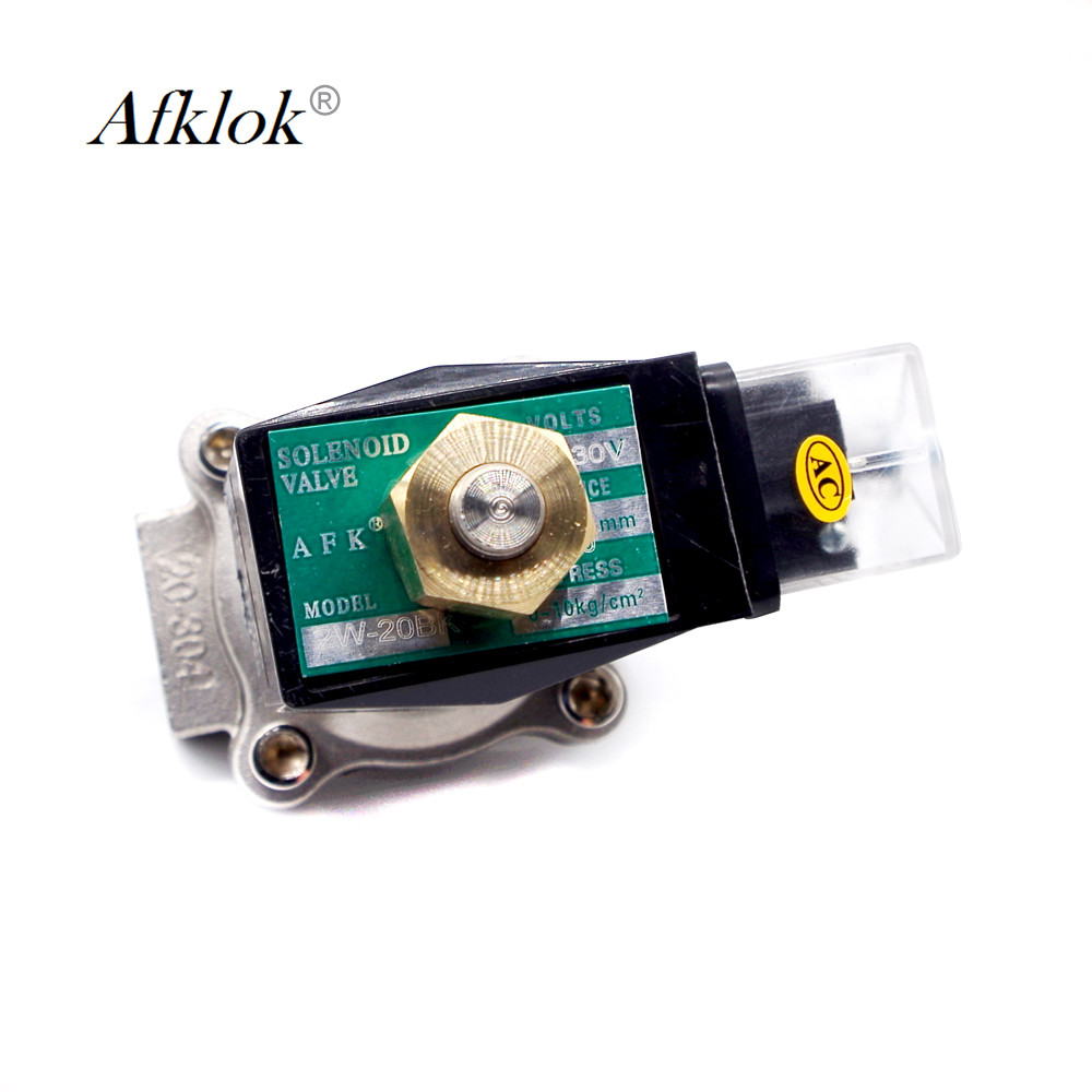 Stainless Steel 220VAC 1/2" 2W-15K normally open 12 volt water valve ...