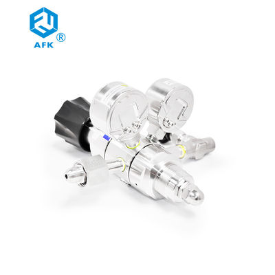 Helium Propane Hydrogen Stainless Steel Pressure Regulator Dual Gauge ...