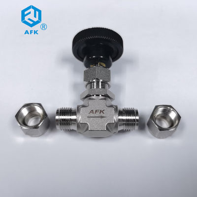 PTFE High Pressure Needle Valve EN3.1 6000psi Stainless Steel