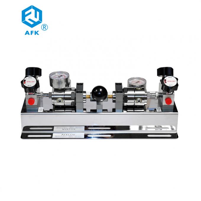 Semi Automatic Changeover Manifold AFK Stainless Steel Control Argon Gas