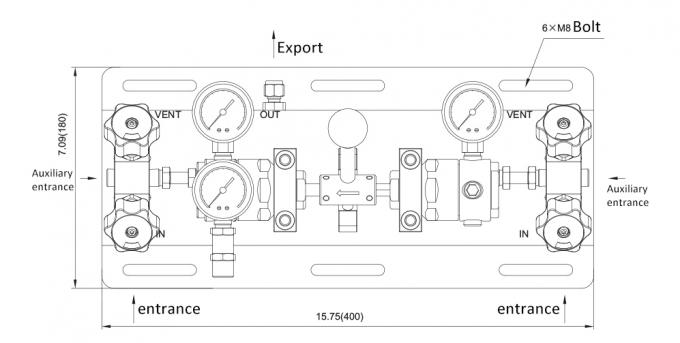 Semi Automatic Changeover Manifold AFK Stainless Steel Control Argon Gas