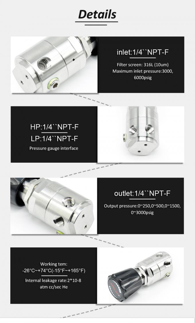 Stainless Steel Pressure Reducing Valve High Pressure Propane Regulator ...