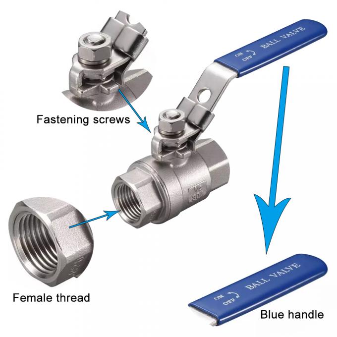 304 316 Stainless Steel Ball Valves Female Thread Ball Valve