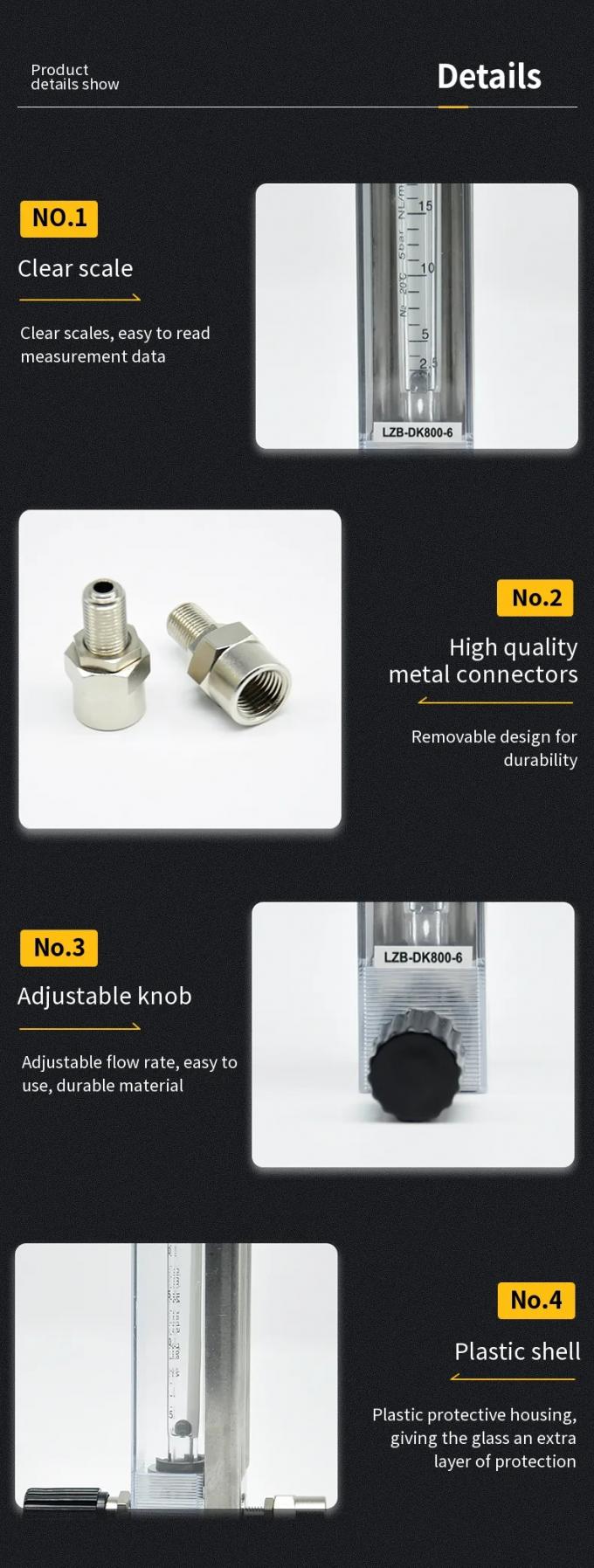 0.2MPA Gas Pressure Test Gauge LCD Display Oxygen Nitrogen Flowmeter
