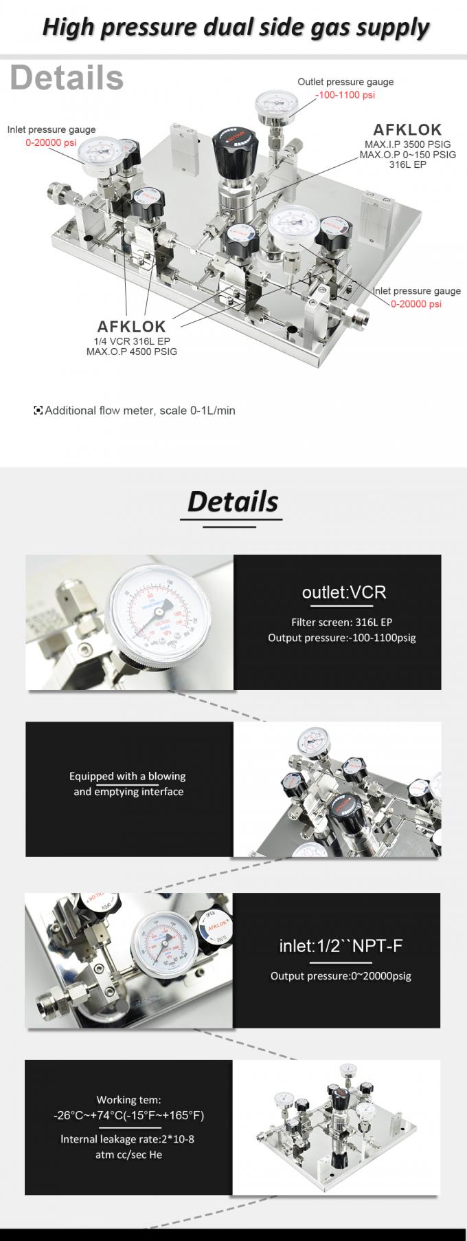 Precision Panel Control Regulator Valve Compact With 4 Valves