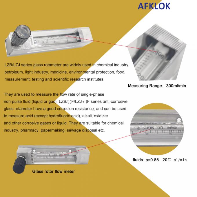 Stainless Steel Portable Glass Tube Gas Flow Meter High Accuracy 4-20mA ...