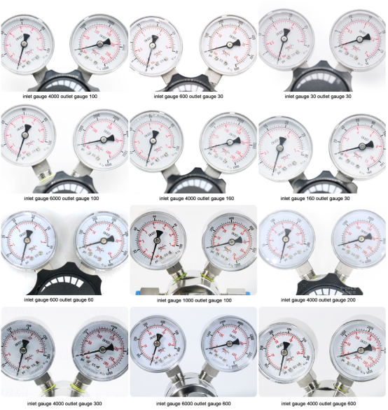 How many ranges are available for the R11 series of pressure regulators?